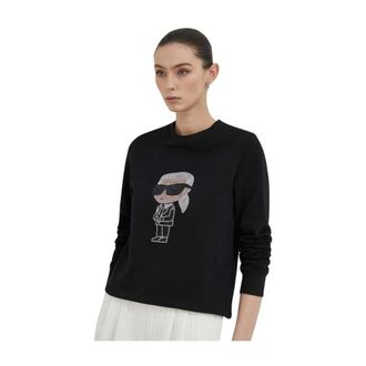 Karl Lagerfeld Femme, Sweatshirts et sweats &agrave; capuche, Noir, Taille: 36 FR SweaT-shirts