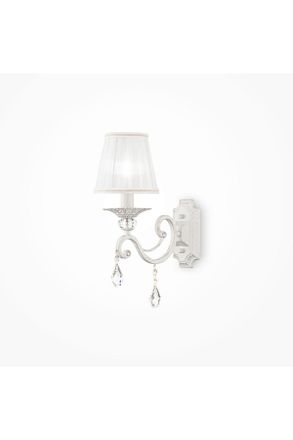 Maytoni Maytoni Wandleuchte Elegant, Wei&szlig;, Gold, Metall, Textil, konisch,konisch, 39x27x12 cm, CE, gleichm&auml;&szlig;ige Lichtverteilung, Lampen & Leuchten, Innenbeleu