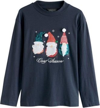 Next T-Shirt Langarmshirt mit Rundhals, Weihnachtswichtel (1-tlg)