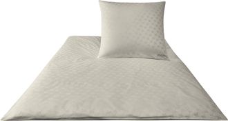 Joop Bettwäsche Mako-Satin Cornflower 4020 I Farbe: beige 17 I Größe 80/80 cm Kissenbezug