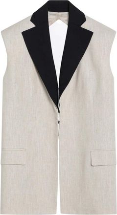 Erika Cavallini Semi Couture Femme, Vestes, Beige, Taille: 38 FR Veste de Costume &Eacute;l&eacute;gante