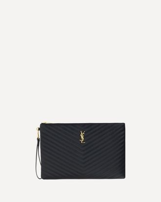 Saint Laurent Leather Pouch Female UNI