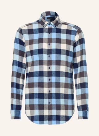 Strokesman's Strokesmans Flanellhemd Slim Fit blau