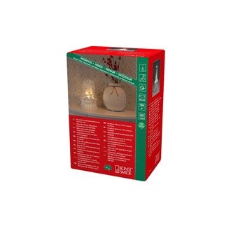 Konstsmide LED Holzsilhouette,Rentiere und B&auml;ume unter Glaskuppel,6H Timer, 6 warm wei&szlig;e Dioden, batteriebetrieben, Innen, 0,36W, Batterie: 2 x AA 1,5V (exkl.), 