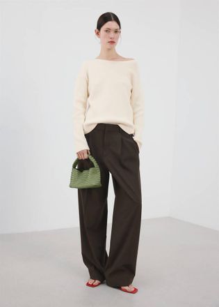 Mango Pull maille col bateau &eacute;cru - Femme - XS - MANGO