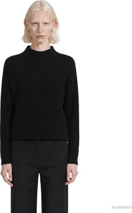 Max Mara Wool Cashmere Mock Neck Sweater