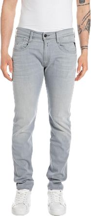 Replay Herren Jeans Anbass Slim-Fit Aged, Light Grey 095 (Grau), 28W / 30L