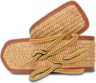 Karl Lagerfeld Homme, Accessoires, Beige, Taille: 85 CM K/Autograph Raffia Belt