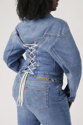 Levi's Veste Trucker Shrunken 90s - Femme - Bleu / Laced Up - XL