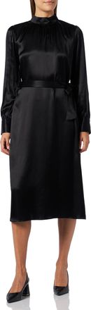 Seidensticker Damen Regular Fit Blusenkleid Langarm Kleid, Schwarz, 40 EU