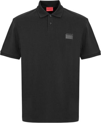 HUGO BOSS Hugo - Poloshirt f&uuml;r Herren, Mit Kragen, kurz&auml;rmlig (Schwarz)
