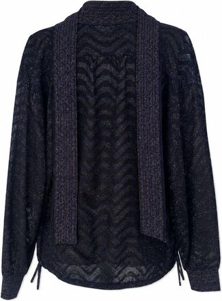 Missoni Beaded Zigzag Knit Sweater - Blue