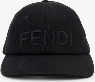Fendi Stretch cotton Baseball Hat with logo embroidery - FENDI - gender_Man