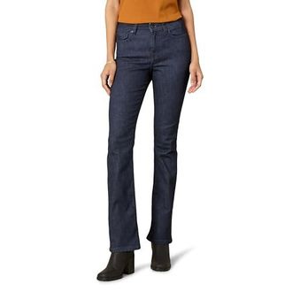 Amazon Essentials Jean Bootcut Extensible, Taille Mi-Haute - couleurs abandonnées Femme, Rincé, 46 Grande longueur