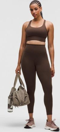 lululemon Wunder Train Leggings im Contour Fit mit hohem Bund f&uuml;r Frauen - 64 cm - Gr&ouml;&szlig;e 0 in Walnut Crunch