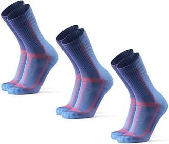 Danish Endurance Chaussettes Hautes de Running Longue Distance, Confort sans Frottement, Course et Trail, Homme Femme, Lot de 3 ou 5, Bleu, 43-47
