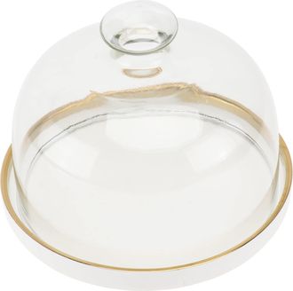 Cabilock Glasabdeckung F&uuml;r Kuchentablett Keramik-tablett Mit Deckel Set Mit Aufbewahrungsdeckel Und Servierschale Zum Sch&uuml;tzen Von Speisen Vor Spritzern F&uuml;r Gr