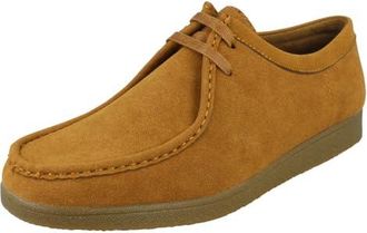 Spot On Thomas Blunt A2R209 Chaussures mocassins classiques à lacets pour homme, Daim synthétique brun clair, 40 2/3 EU