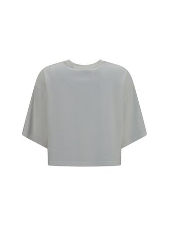 Burberry Womens Logo Cotton T-Shirt Chalk T-Shirts And Polos