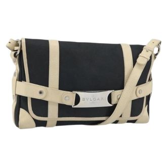 Bulgari Pre-owned Canvas Schultertasche - - Pre-owned - Damen - Schwarzk - ONE SIZE