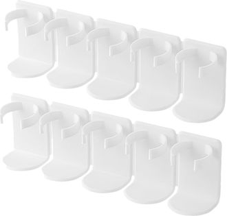 Lurrose 2 St&uuml;ck Wandhalterung Wei&szlig; Selbstklebend Zuschneidbar Multifunktional f&uuml;r Parf&uuml;m Elektrische Zahnb&uuml;rste Lotion Platzsparende Badaufbewahrung Einfache 