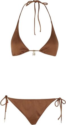 MC2 Saint Barth Femme, Maillots de bain, Brun, Taille: 40 FR Haut de bikini triangle Fully