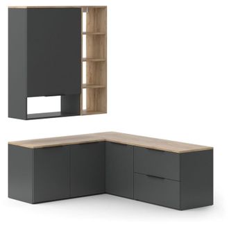 Vicco Wohnwand Wido, Anthrazit, 5 Teile