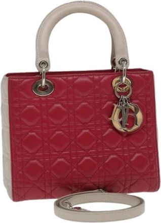 Dior Sac &agrave; main vintage en cuir doccasion - Femme - Pre-owned - Rouge - Taille: ONE Size