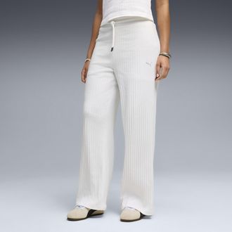 Puma HER High-Waist Wide Leg Hose Damen, Kleidung, Wei&szlig;, XL