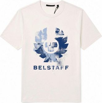 Belstaff T-Shirt London Retro Blur Phoenix Logo Regular Cut Phoenix-Logo mit Belstaff Schriftzug im Spray-Effekt