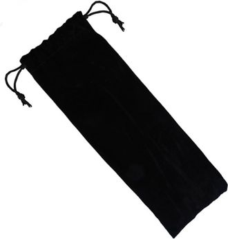 Amosfun Stroh-tragetasche Aus Flanell Wiederverwendbare Aufbewahrungstasche Mit Kordelzug F&uuml;r Trinkhalme Besteck Gabel L&ouml;ffel Schwarz