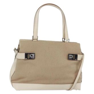 Ferragamo Pre-owned Canvas Handtasche - - Pre-owned - Damen - Beige - ONE SIZE