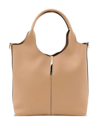 Tod's Kleine Tote Bag mit goldfarbenem Steg - Braun