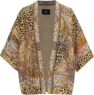 Etro Femme, Blouses et Chemises, Beige, Taille: 38 FR Kimono en soie
