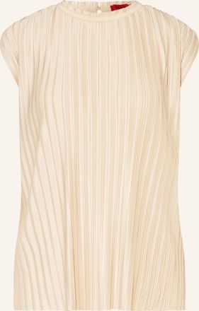 Max & Co. Max & Co. Blusentop Zaino Aus Satin Mit Plissees beige