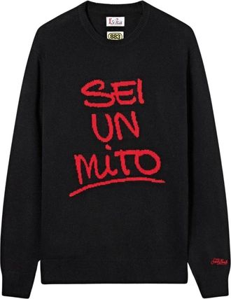 MC2 Saint Barth Heron Pullover - - Knitwear - Herren - Schwarzk - XL