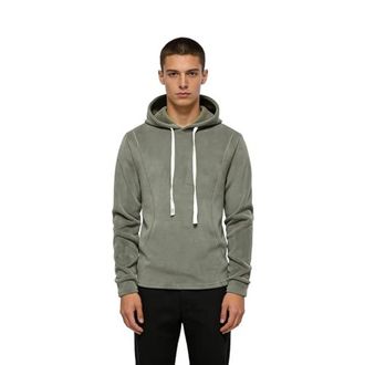 Generic Pull &agrave; manches longues pour homme - Automne et hiver - Col montant - D&eacute;contract&eacute; - Tendance - Col en V, Vert (capuche), M