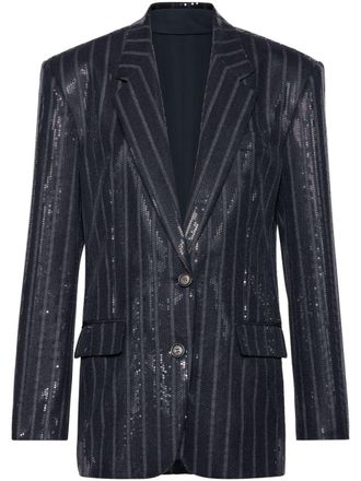 Brunello Cucinelli veste brod&eacute;e de sequins - Gris
