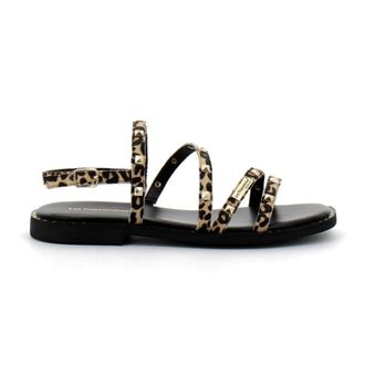 Les Tropeziennes Sandales &agrave; Imprim&eacute; L&eacute;opard pour Femmes - Femme - Chaussures - Brun - Taille: 40 EU