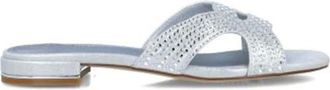 Menbur Femme, Chaussures, Gris, Taille: 37 EU Ciabattina da cerimonia strass sulla fascia