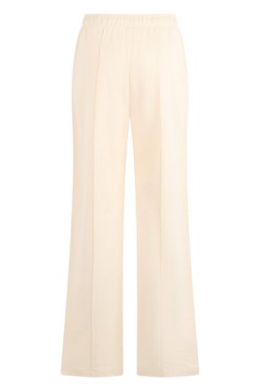 Moncler Womens Trousers Fleece Cotton Ivory Track Pants