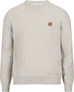 Maison Kitsun&eacute; Pull Fox Regular en laine m&eacute;rinos