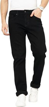 Celio Jean en denim serg&eacute; de coton noir pour homme, Noir, 40