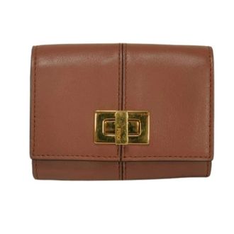 Fendi Pre-owned Fendiiway Calf Leather Card Case - Femme - Pre-owned - Brun - Taille: ONE Size