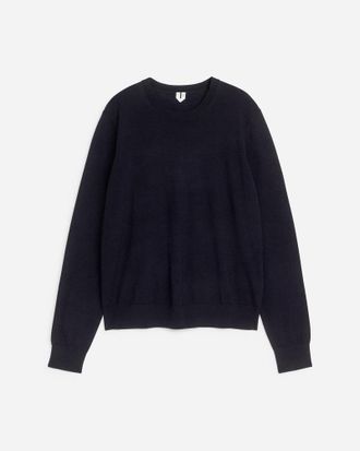 Arket Feinstrickpullover Aus Merinowolle -Blau