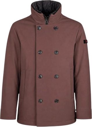 Peuterey Homme, Manteaux, Brun, Taille: 2XL Double-Breasted Manteaux