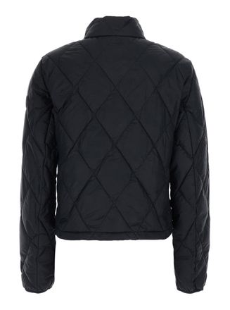 Burberry Check Down Jacket - Black