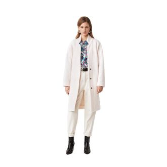 Suncoo Einreihiger Mantel - - Coats - Damen - Wei&szlig; - XS