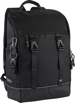 Camel Active Herren Connect Rucksack mit seitlichen Rei&szlig;verschlussf&auml;chern Schwarz, Menswear-M