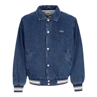 Obey Rose Blouson Jacke Stone Wash - - Jackets - Herren - Blau - L